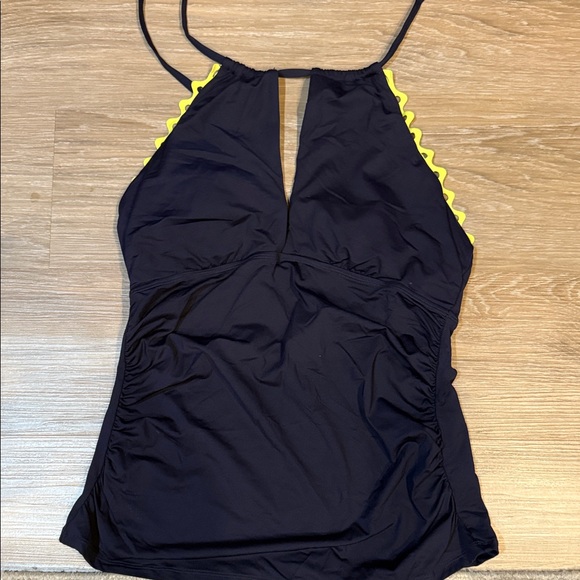 Anne Cole | Swim | Anne Cole Keyhole High Neck Shirred Tankini Swim Top ...